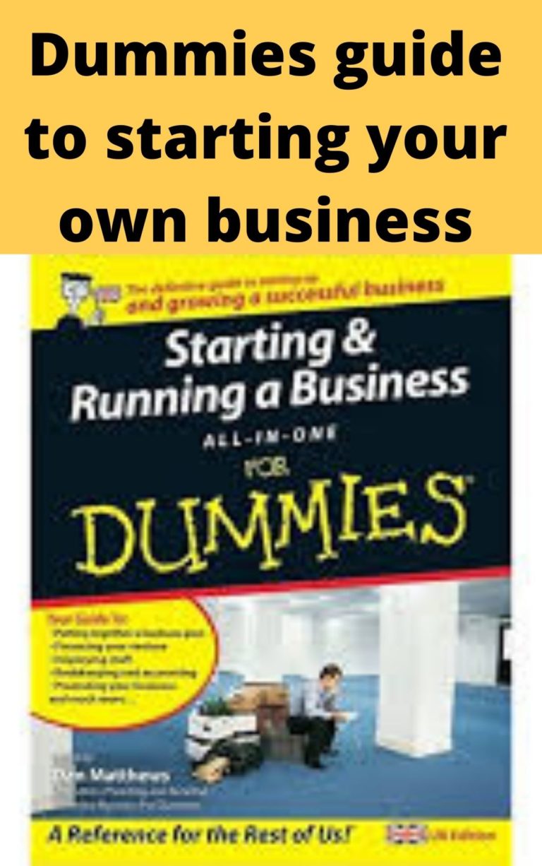 Dummies Guide To Starting Your Own Business Sat Business Academy Dummies Guide To Starting Your Own Business Sat Business Academy